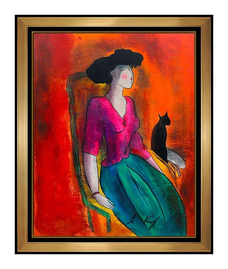 Linda Le Kinff - Linda Le Kinff Painting Signed Original Oil On Board ...