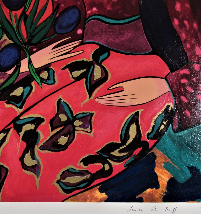 Linda Le Kinff - Untitled, Woman with Tulips For Sale at 1stDibs ...