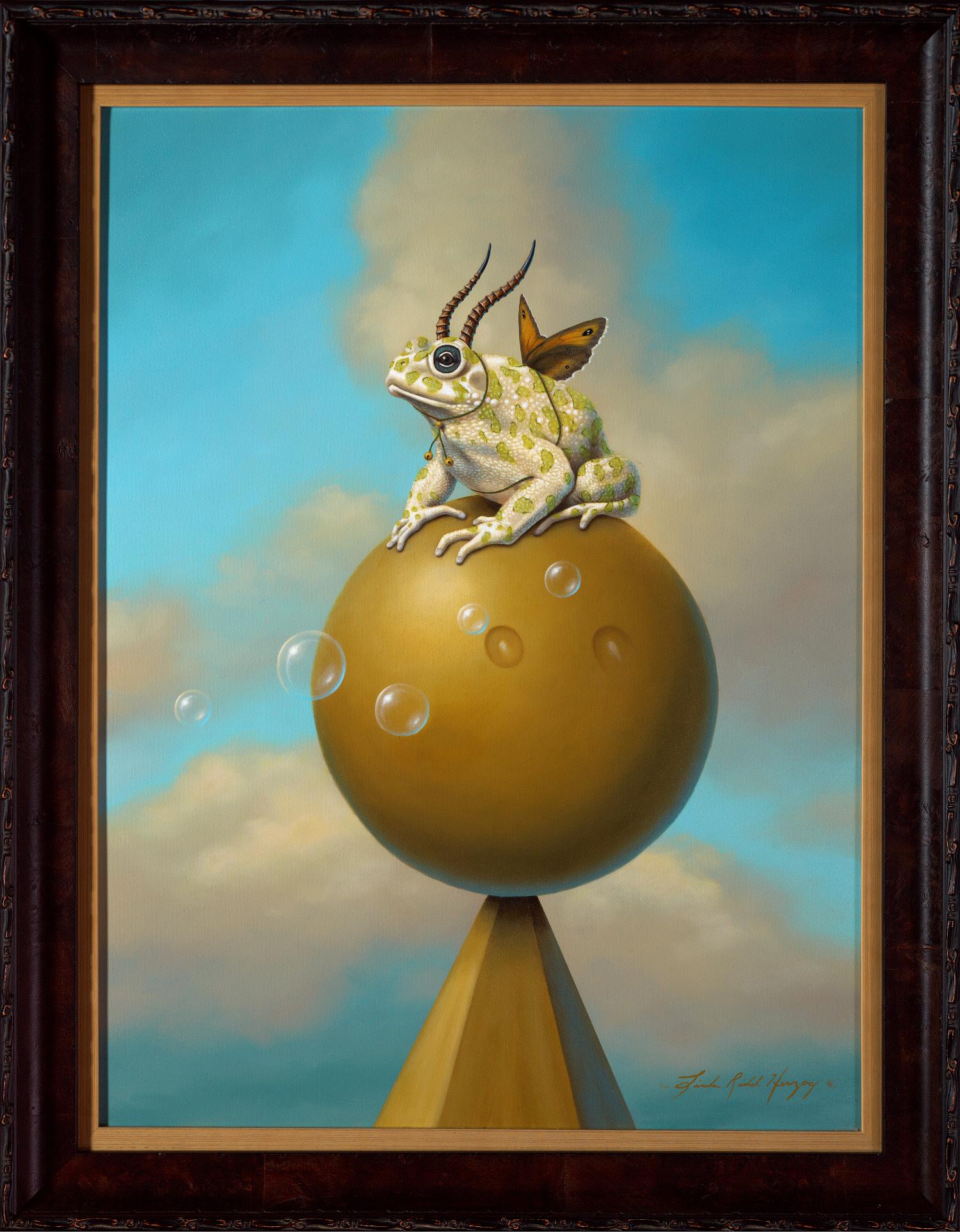 Edgar Jene - Large Surrealist painting 1956 LES DEUX CHEVAUX (THE TWO ...