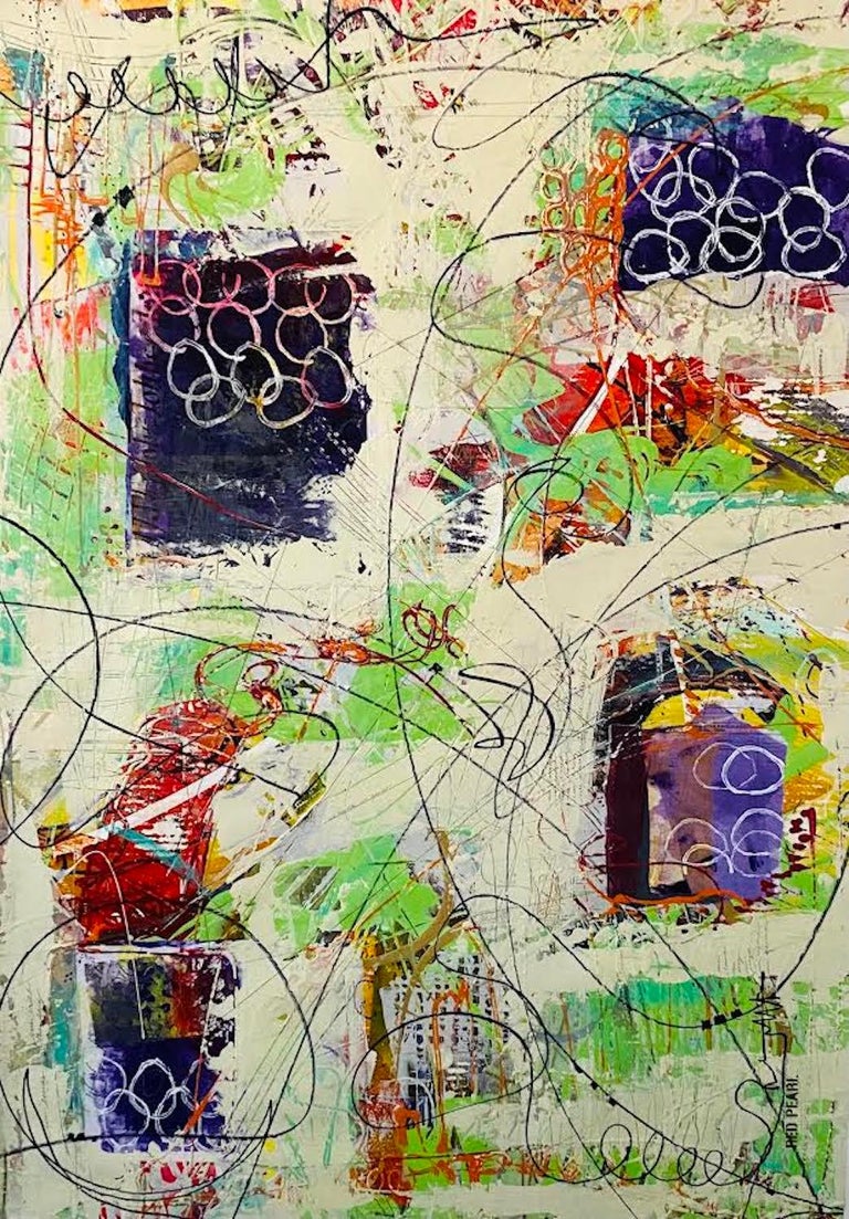 Linda Shaffer - We Sang, Abstract Painting For Sale at 1stDibs