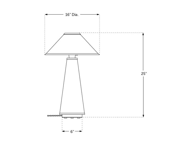 Linden Table Lamp, with Narrow Top Shade by Studio DUNN For Sale at 1stDibs