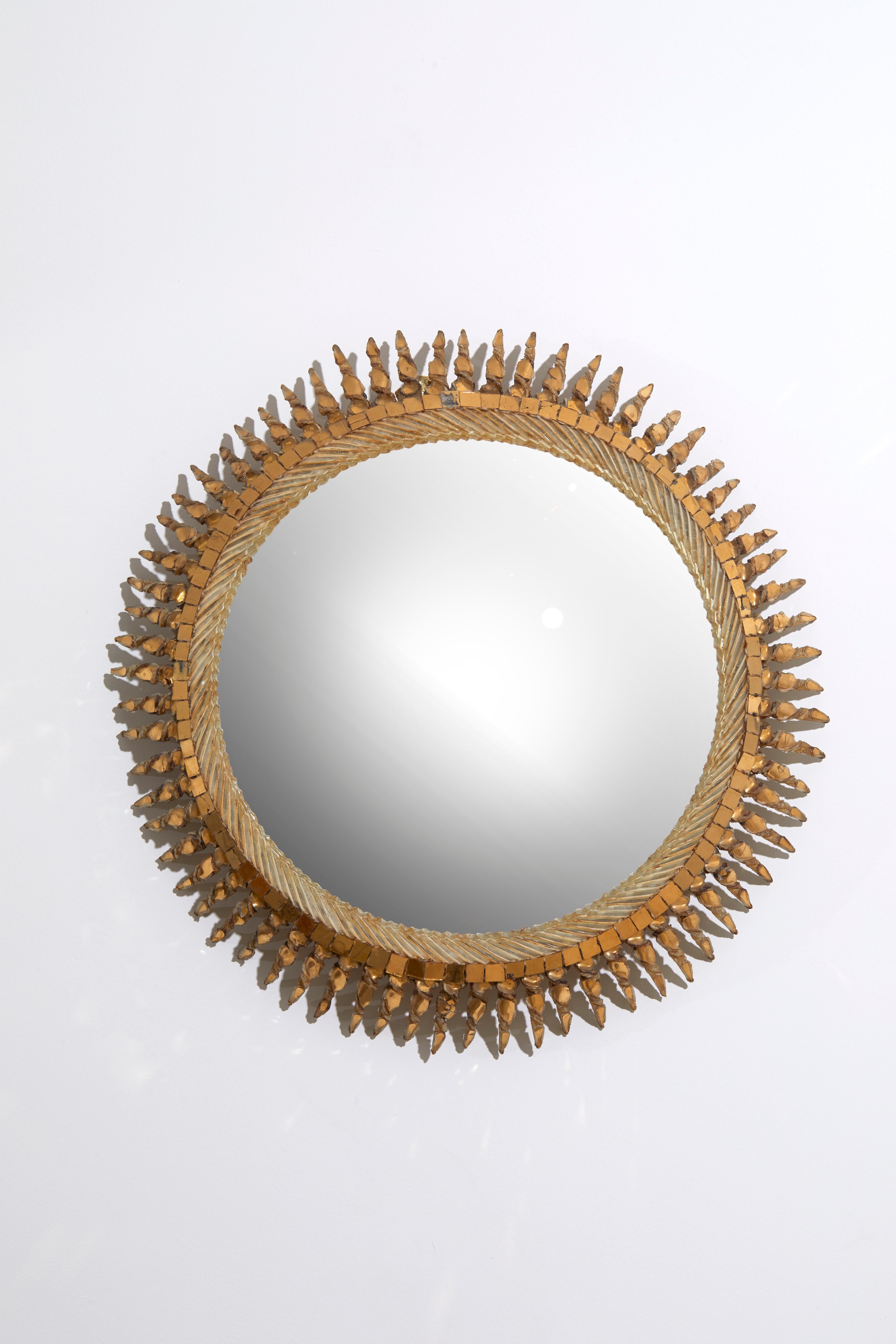 Line Vautrin, Mirror "Soleil torsadé", circa 1965 For Sale at 1stDibs