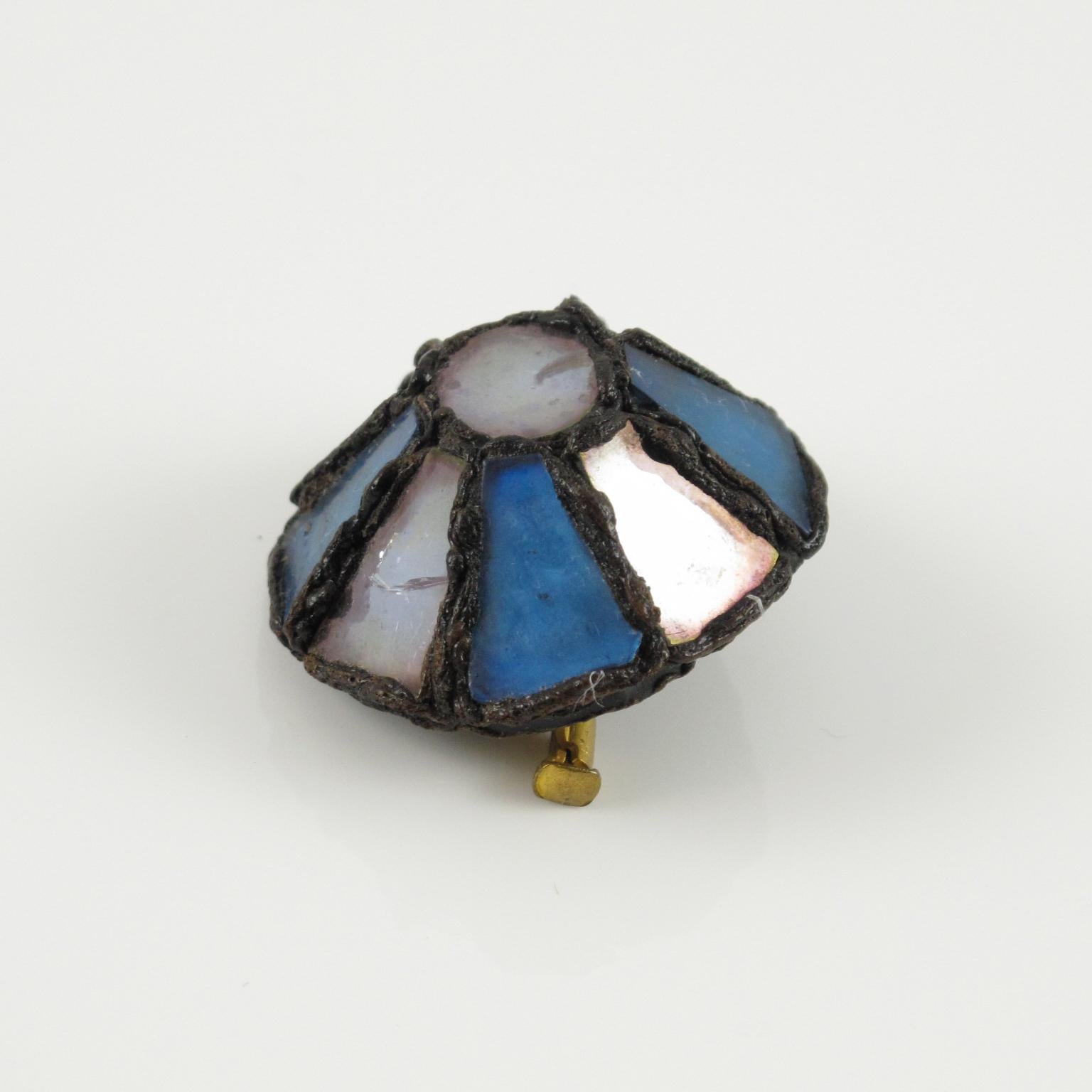 Line Vautrin Mirrors and Talosel Brooch For Sale at 1stDibs
