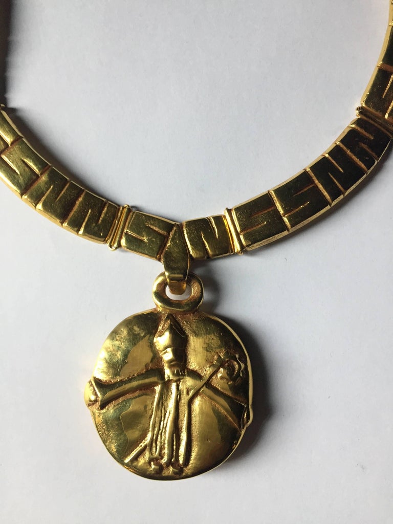 Line Vautrin "Saint Nicolas" Bronze Necklace For Sale at 1stDibs | st ...