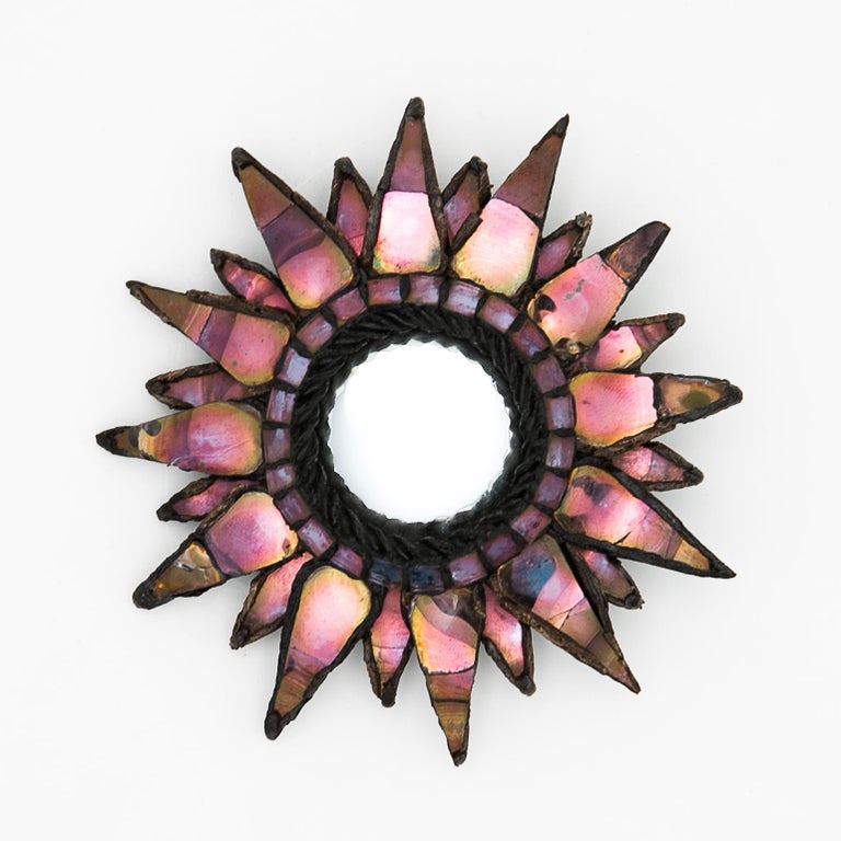 Line Vautrin Talosel Soleil à pointes numéro 0 convex mirror at 1stDibs