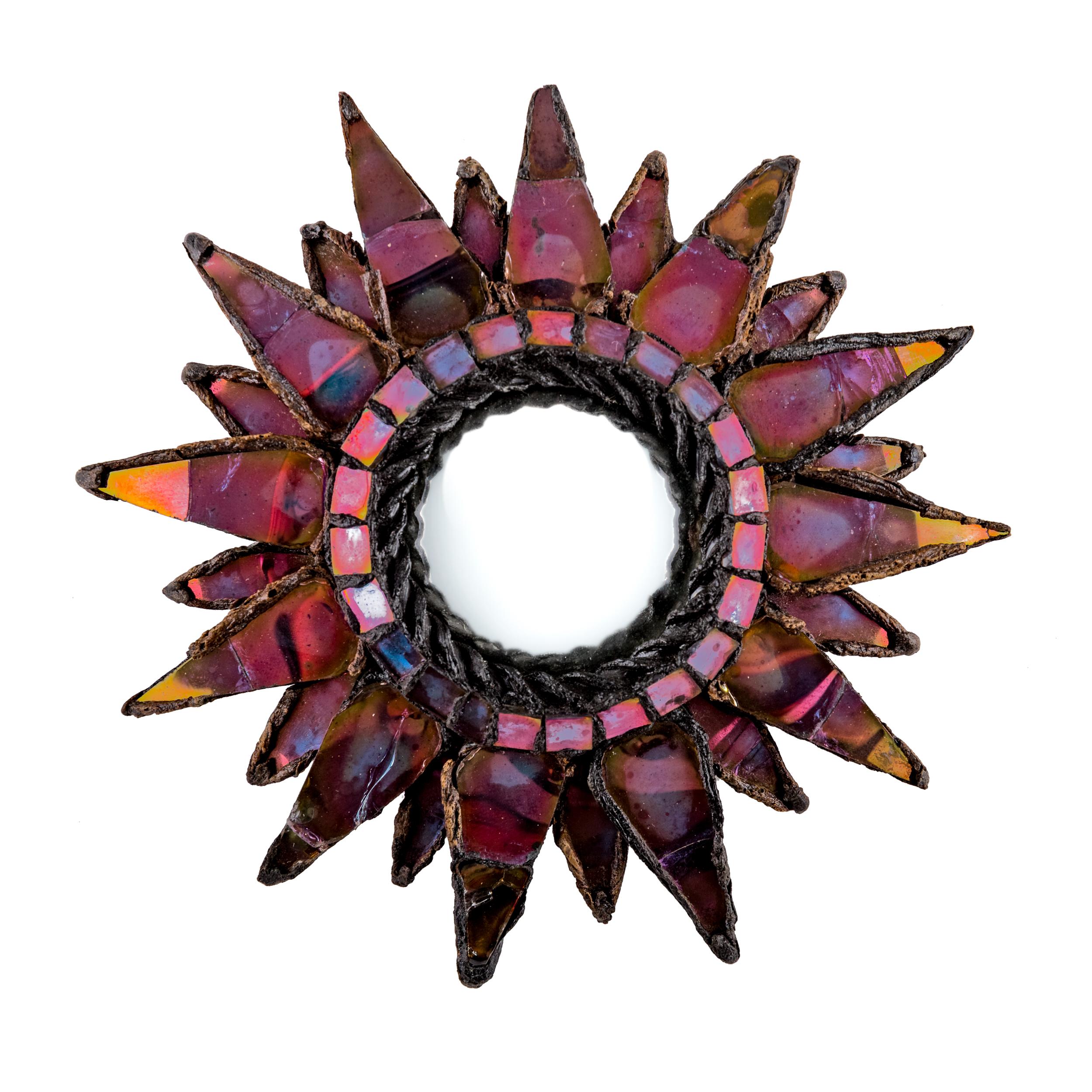 Line Vautrin Talosel Soleil à pointes numéro 0 convex mirror at 1stDibs