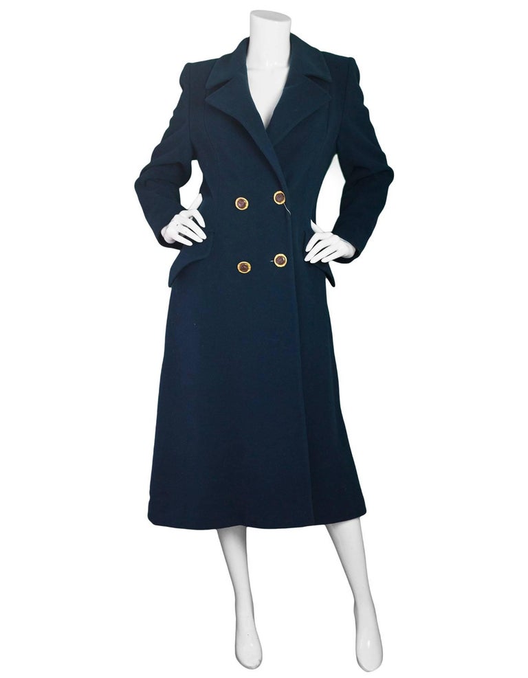Linea 2 Teal Wool Coat Sz IT38 For Sale at 1stDibs