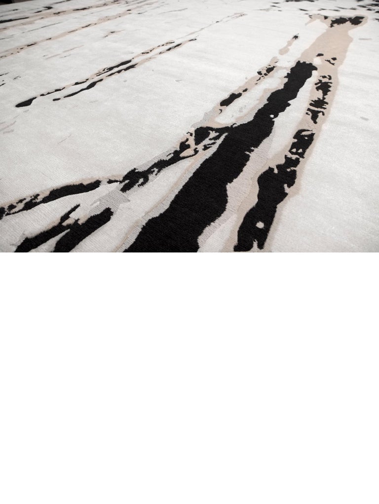 Linea Blanca Hand-Knotted Rug by Eskayel For Sale at 1stDibs