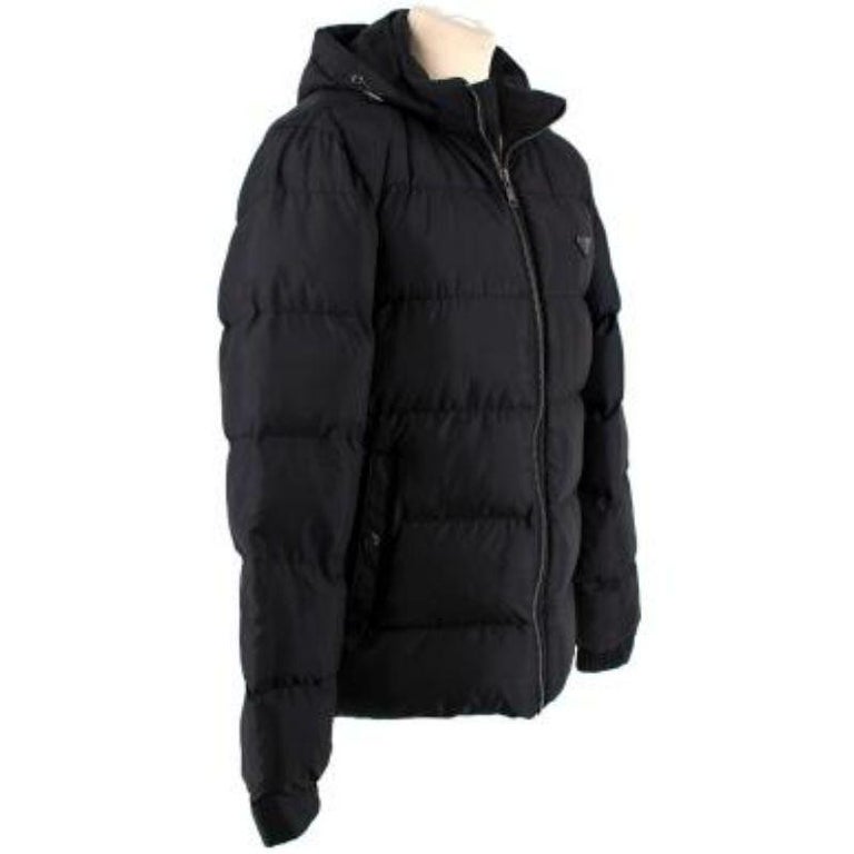 Linea Rossa black nylon showerproof puffer jacket For Sale at 1stDibs