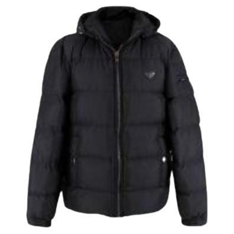 Linea Rossa black nylon showerproof puffer jacket For Sale at 1stDibs