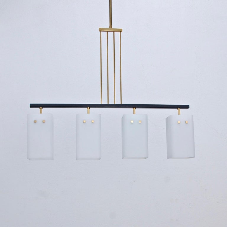 Linear Cubic Italian Chandelier For Sale at 1stDibs