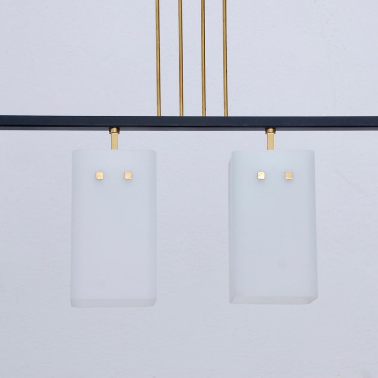 Linear Cubic Italian Chandelier For Sale at 1stDibs