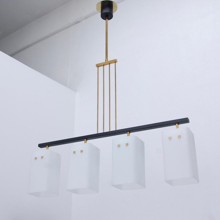 Linear Cubic Italian Chandelier For Sale at 1stDibs