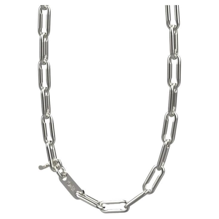 Vintage Sterling Silver Mariner Link Necklace For Sale at 1stDibs
