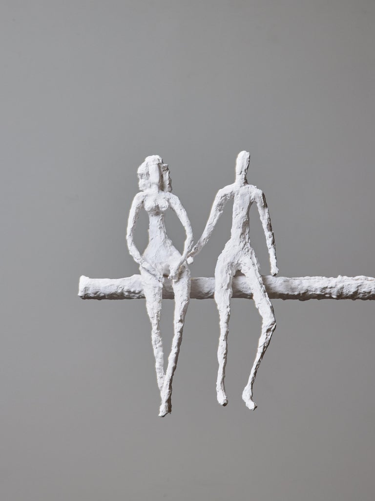 Linear Plaster Chandelier with Characters by Glustin Luminaires For ...