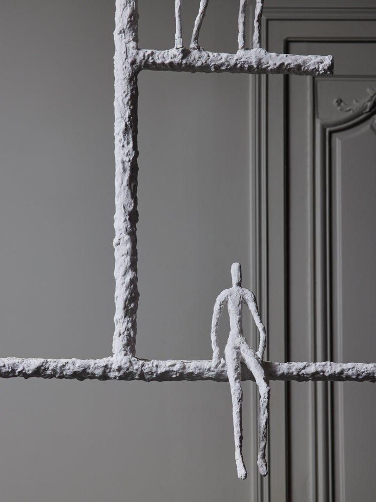 Linear Plaster Chandelier with Characters by Glustin Luminaires For ...