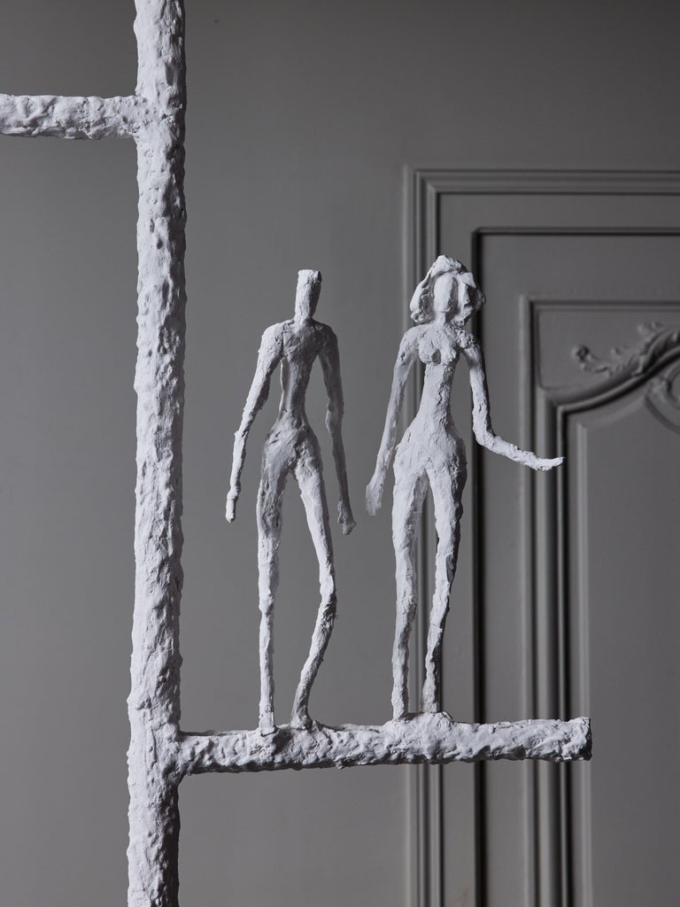 Linear Plaster Chandelier with Characters by Glustin Luminaires For ...