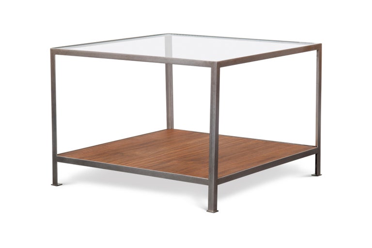 Lineo Table with Walnut Shelf For Sale at 1stDibs