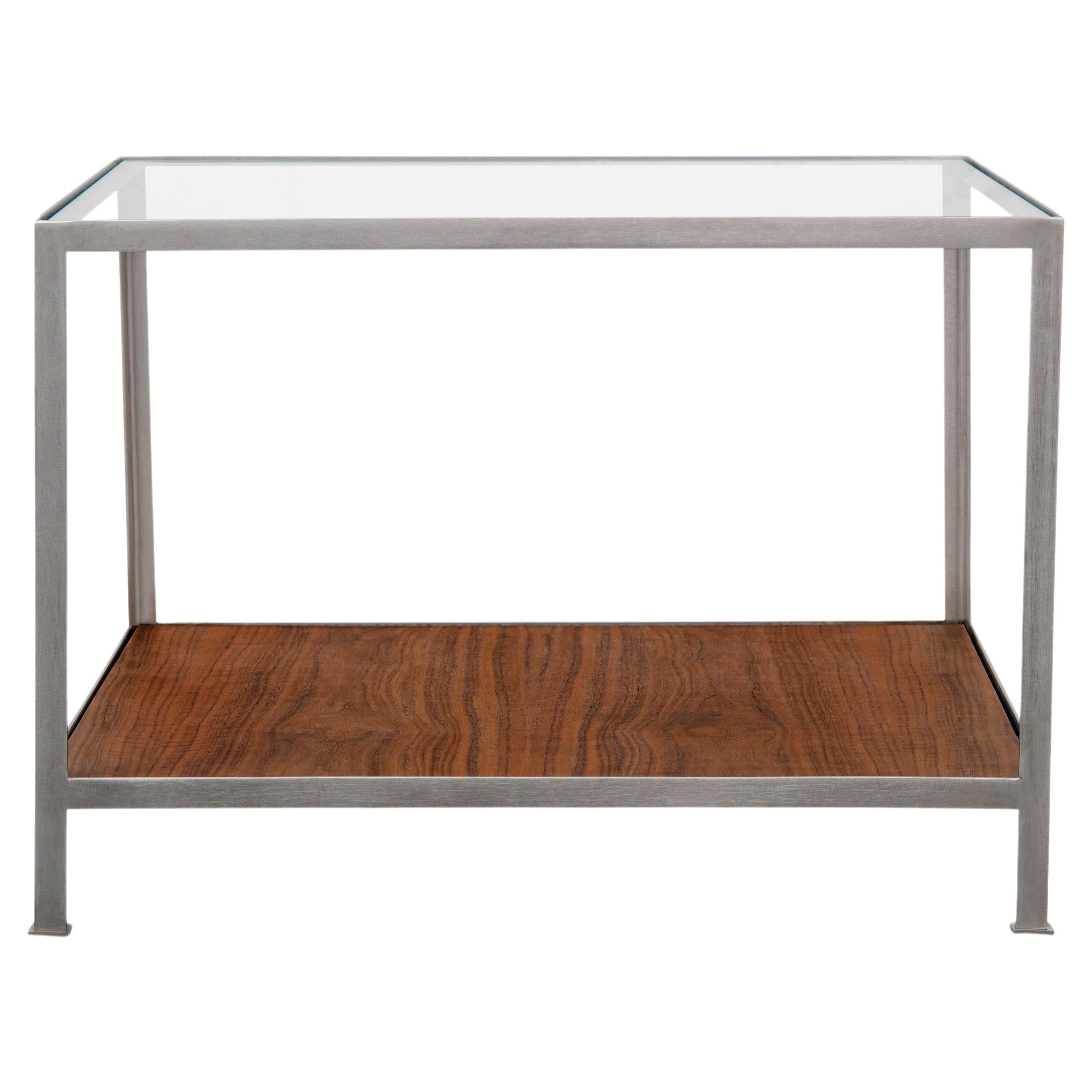Lineo Table with Walnut Shelf For Sale at 1stDibs