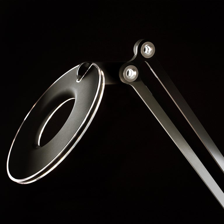 Link Medium Clamp Table Lamp in Silver by Pablo Designs For Sale at 1stDibs