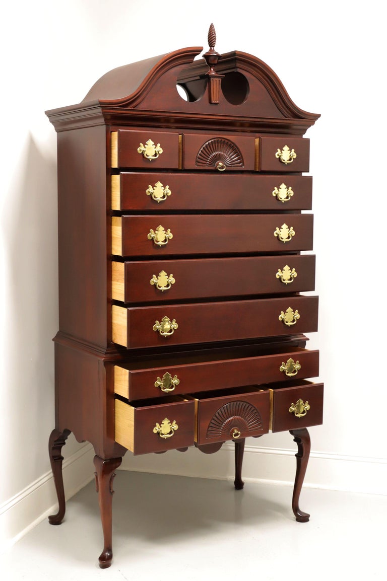 LINK-TAYLOR Solid Heirloom Mahogany Queen Anne Style Highboy Chest at ...
