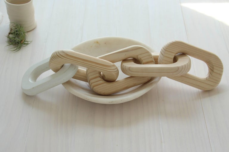 Links Decorative Chain in Fir and White Concrete, in Stock For Sale at ...