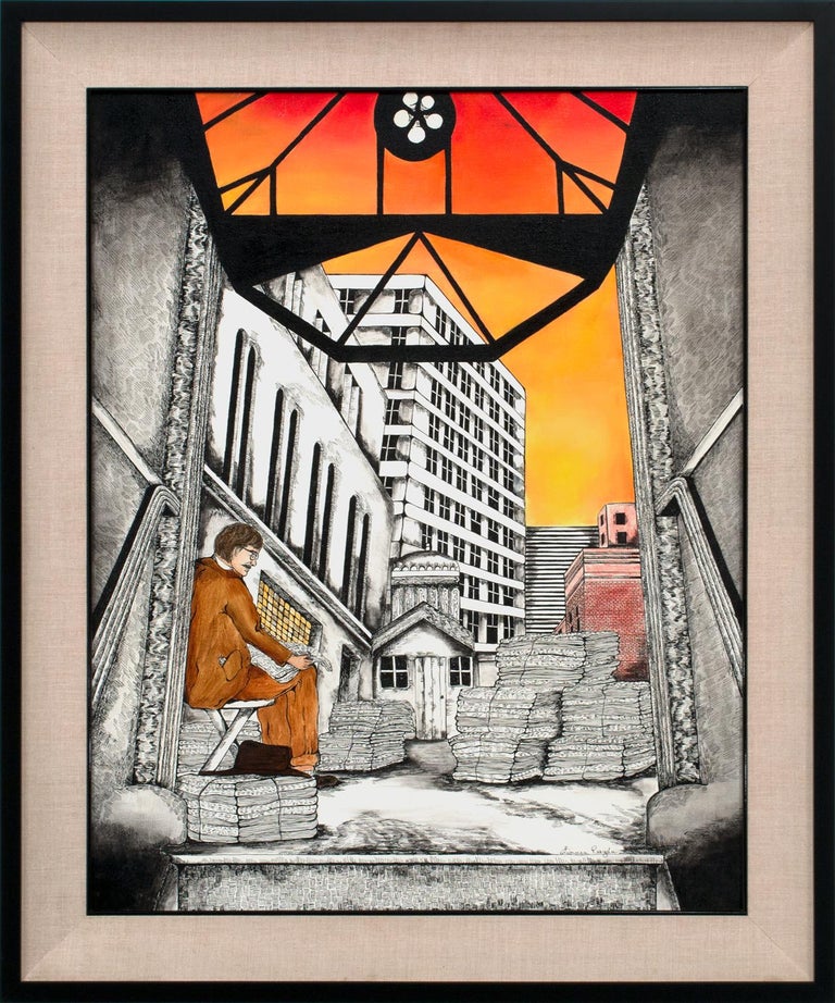 Linnea Pergola - "Early [Newspaper] Edition" Original Pop Art Painting ...