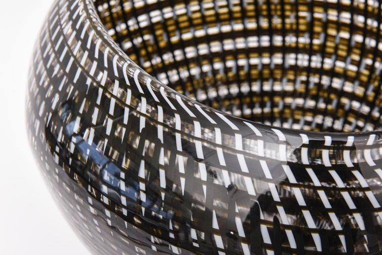Lino Tagliapietra Blown Glass Tessuto Vase, Bowl or Vessel Sculpture ...