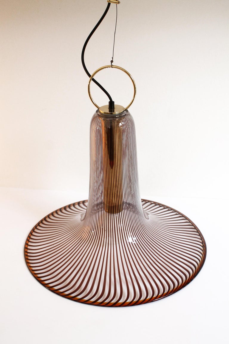 Lino Tagliapietra for Venini. Large retro "trumpet" Murano glass ...