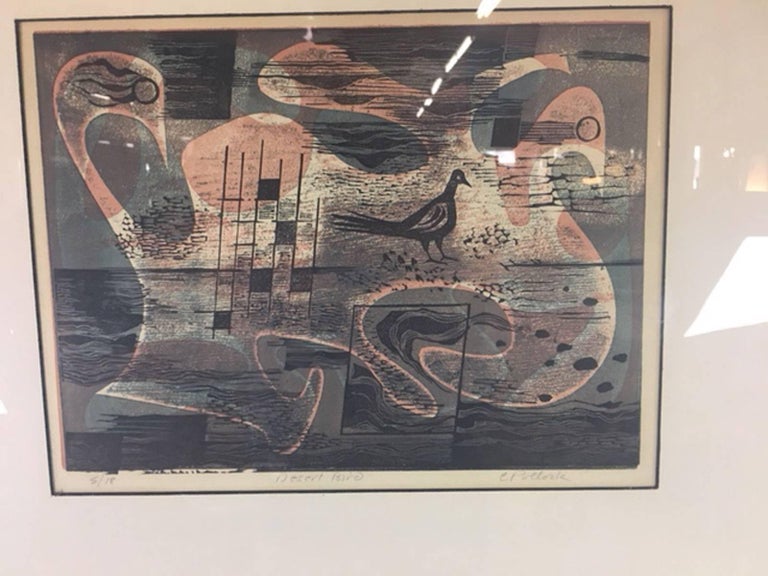 Linoleum Block Print by Charles Cecil Pollock For Sale at 1stDibs