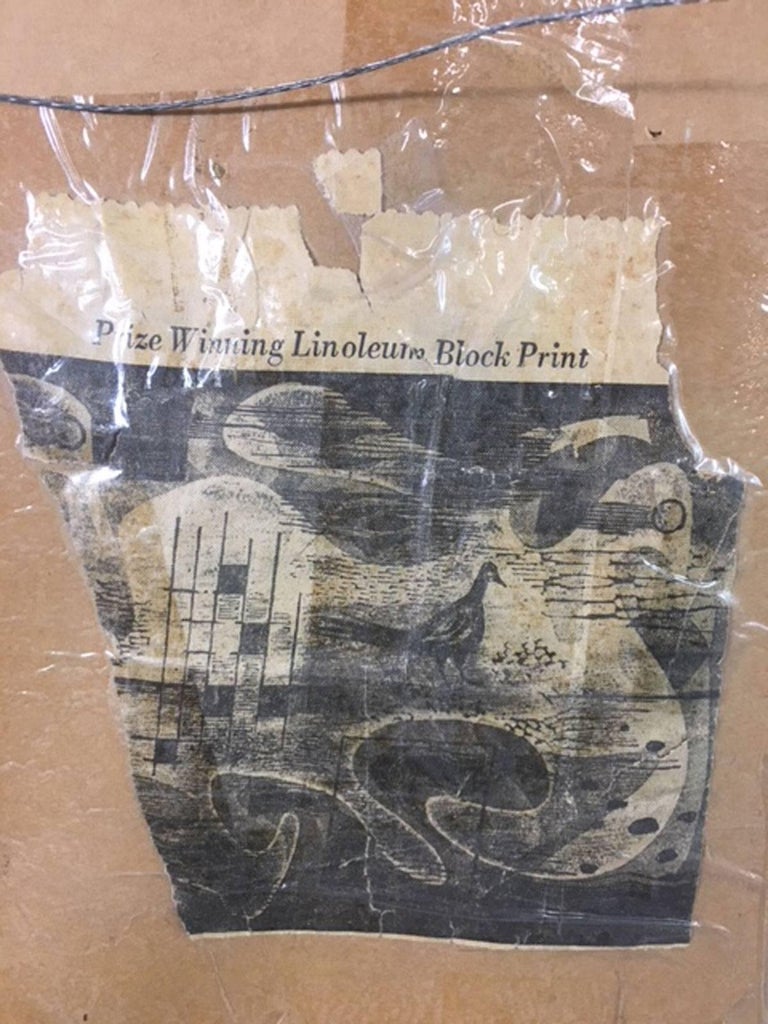 Linoleum Block Print by Charles Cecil Pollock For Sale at 1stDibs