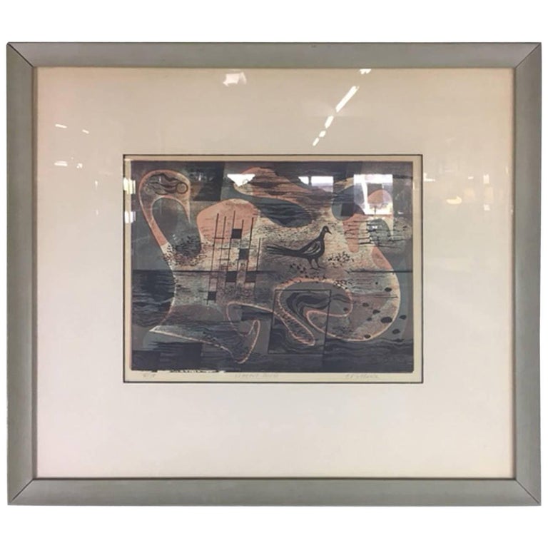 Linoleum Block Print by Charles Cecil Pollock For Sale at 1stDibs