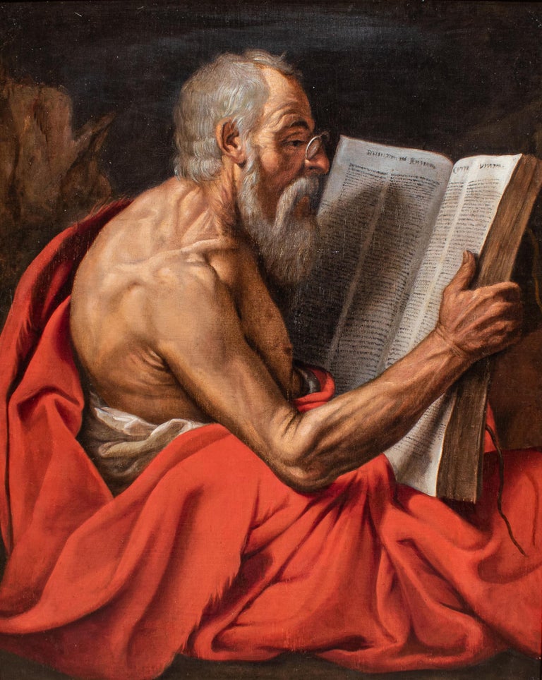 Lionello Spada '1576-1622' San Girolamo Painting Oil on Canvas For Sale ...