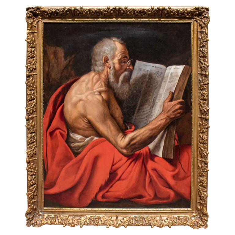 Lionello Spada '1576-1622' San Girolamo Painting Oil on Canvas For Sale ...