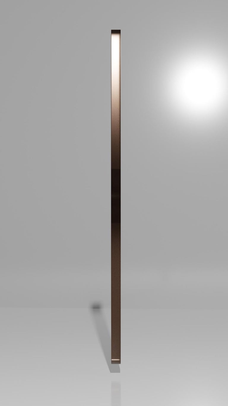 Mirror L, 21st Century Liquid Bronze Cast Aluminium Crystal Glass Wall ...
