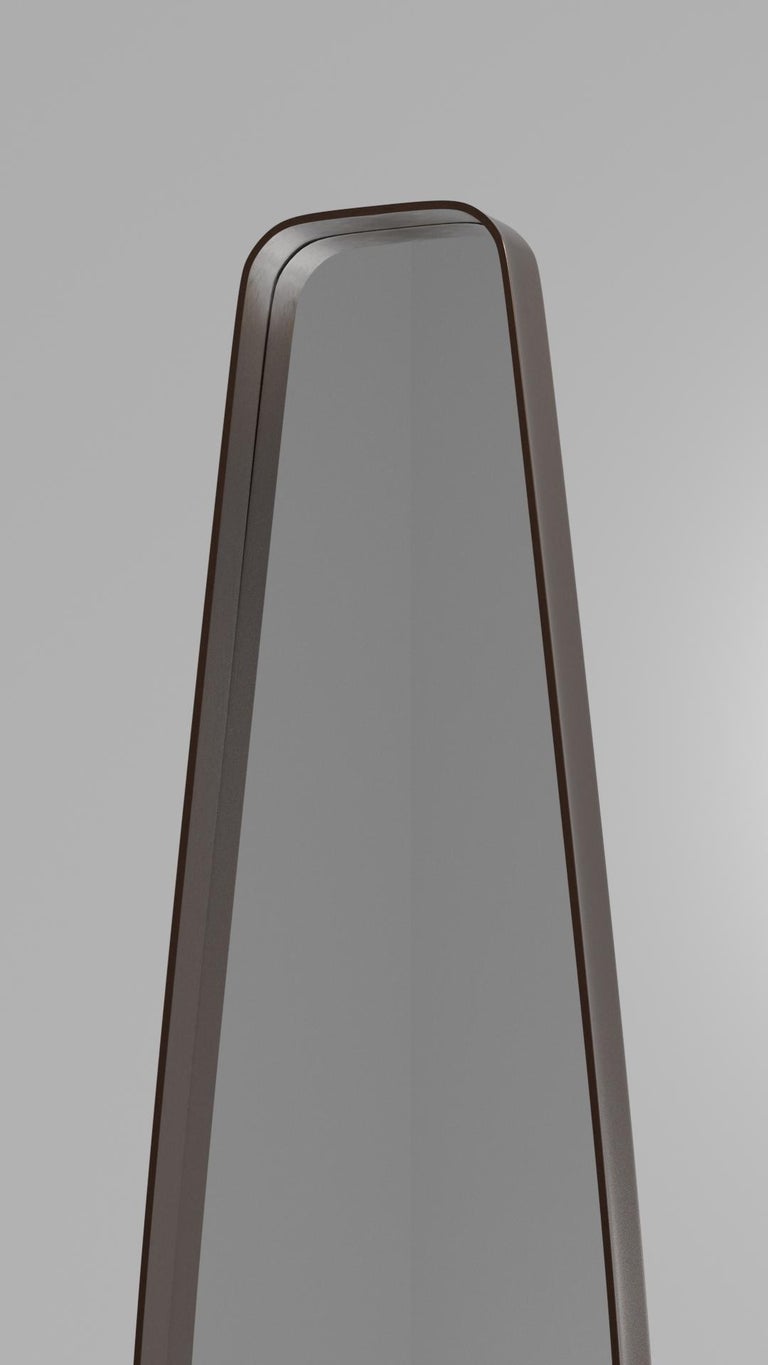 Mirror L, 21st Century Liquid Bronze Cast Aluminium Crystal Glass Wall ...