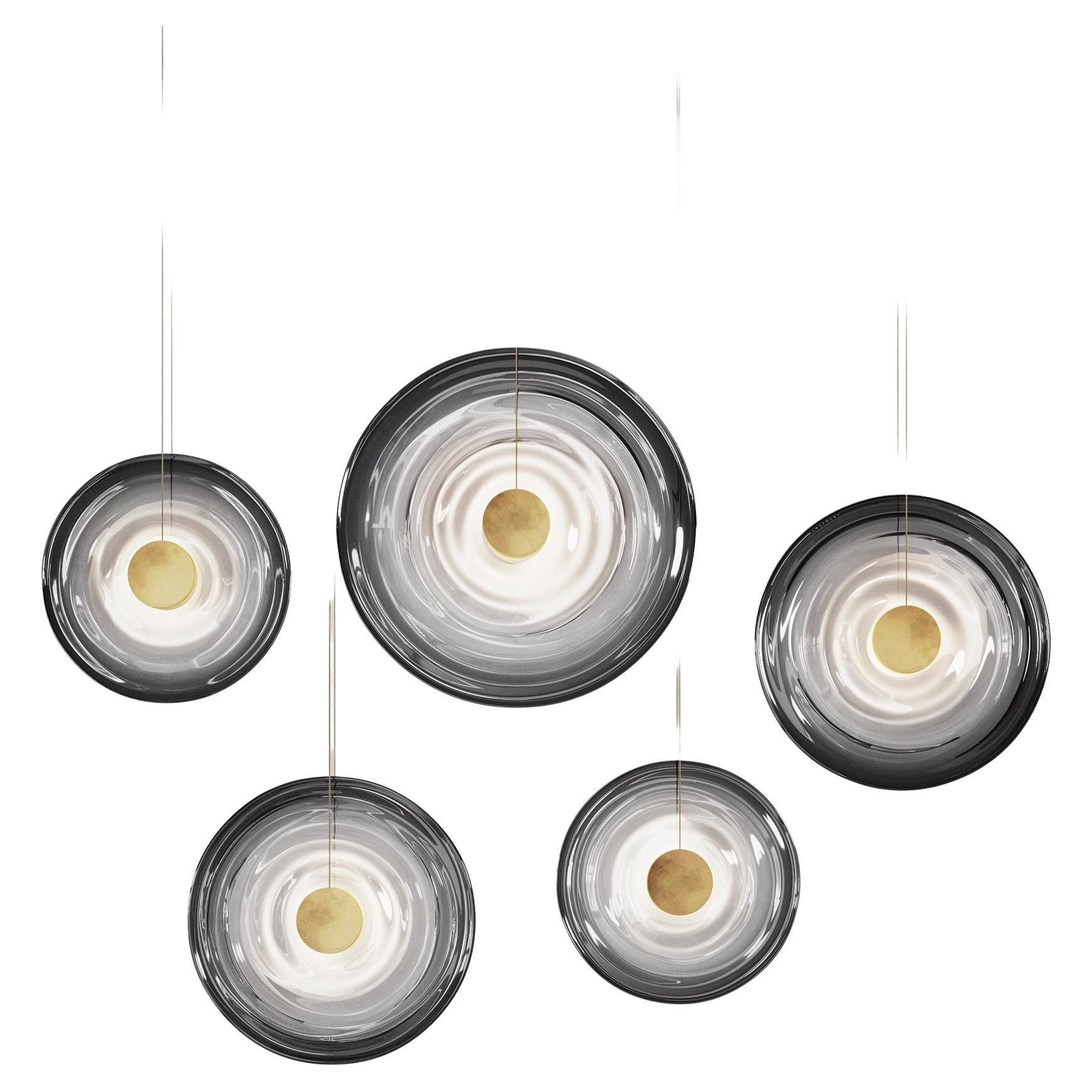 Liquid Vortex Solo Smoke Pendant by Atelier001 For Sale at 1stDibs