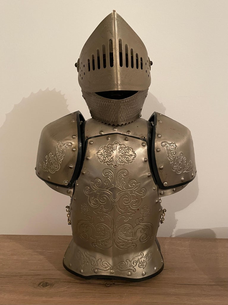 Liquor Cabinet Box, French, Knight Armor, Hidden Dry Bar 50s 60s 70s ...