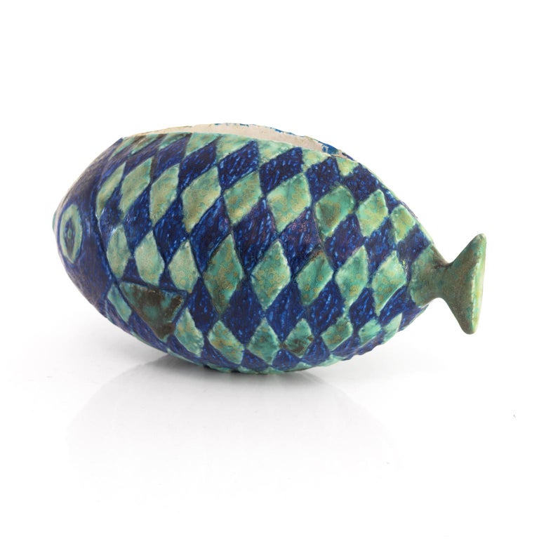 Lis Lundkvist Husberg Unique Ceramic Fish Vase Rorstrand Studio, Sweden ...