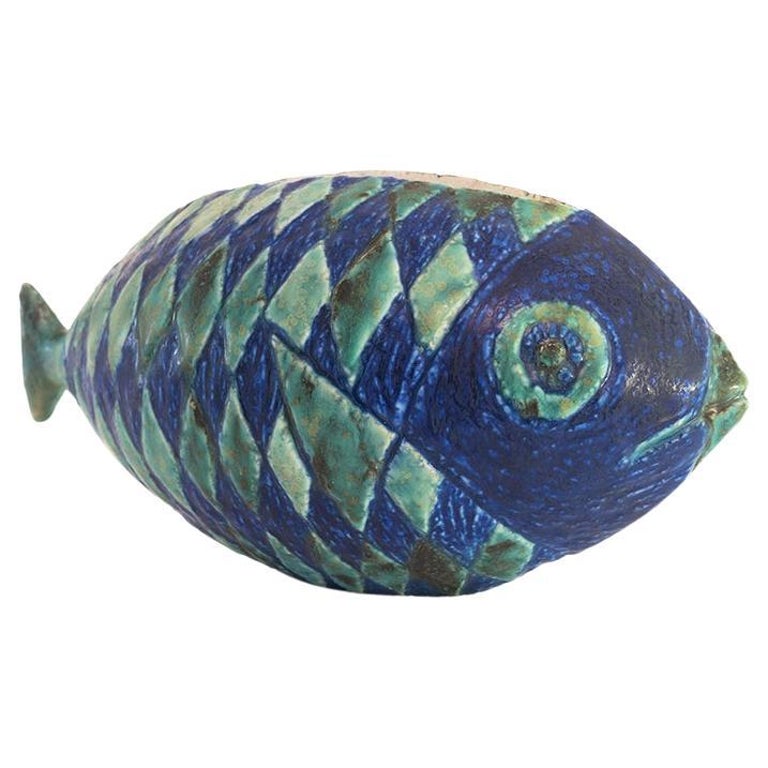 Lis Lundkvist Husberg Unique Ceramic Fish Vase Rorstrand Studio, Sweden ...