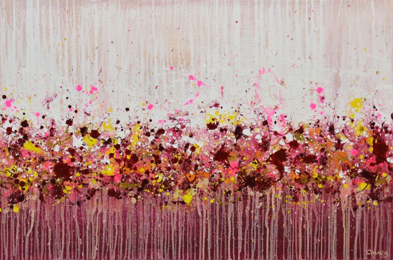 Lisa Carney - Blushing Berry, Abstract Painting For Sale at 1stDibs