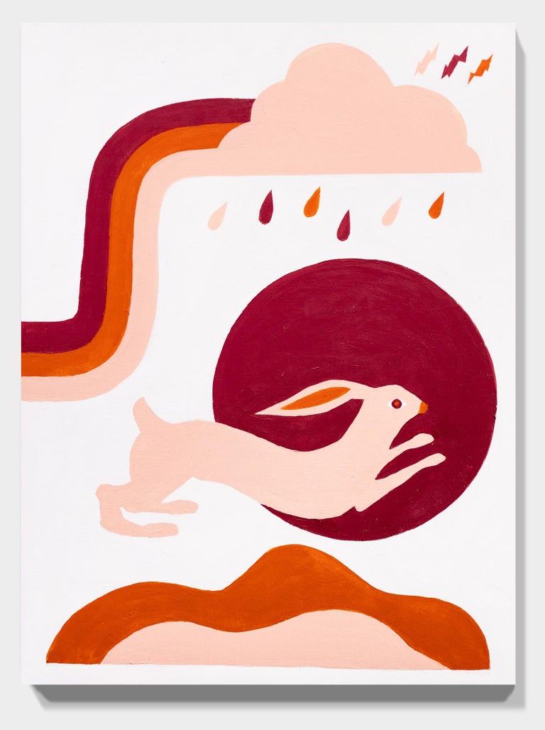 Lisa Congdon - Leaping Rabbit, original painting by Lisa Congdon For ...