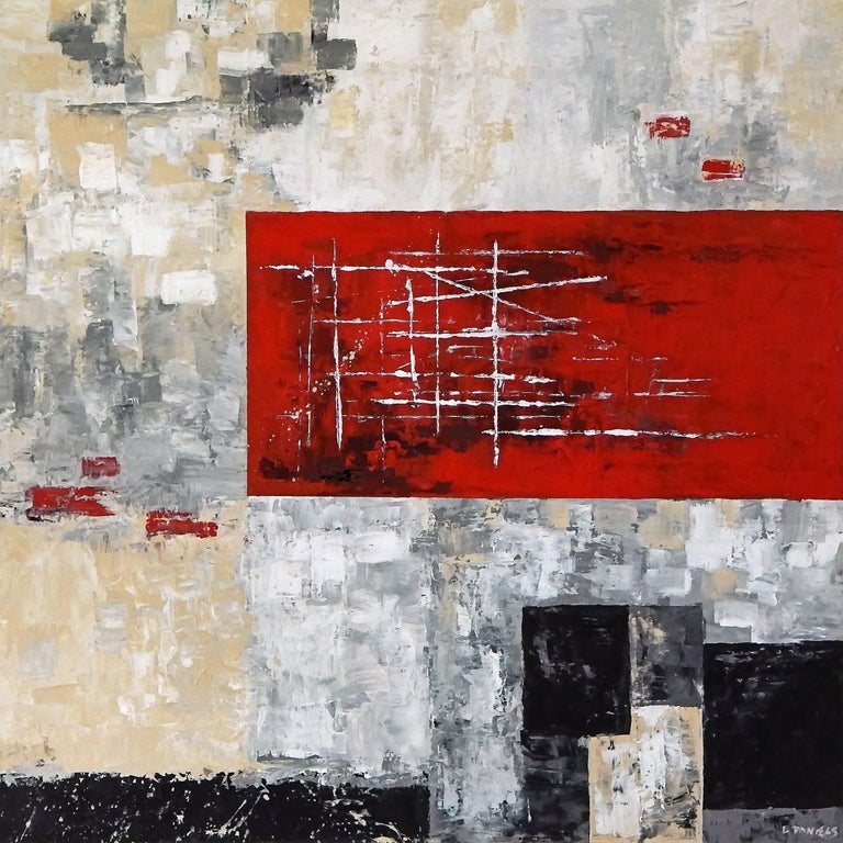 Lisa Daniels - Paint the Town Red, Painting, Acrylic on Canvas For Sale ...