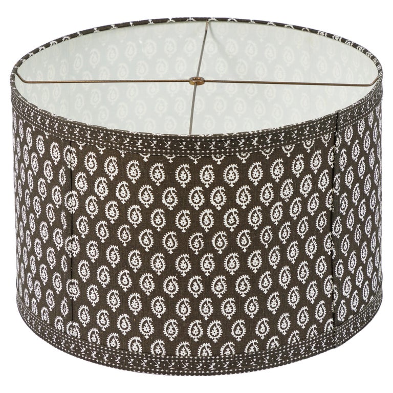 Lisa Fine Patterned Drum Lamp Shade For Sale at 1stDibs