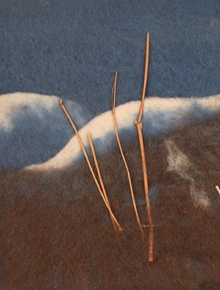 Lisa Johansson, Swedish Artist, Wool on Board, Modernist Mountain ...