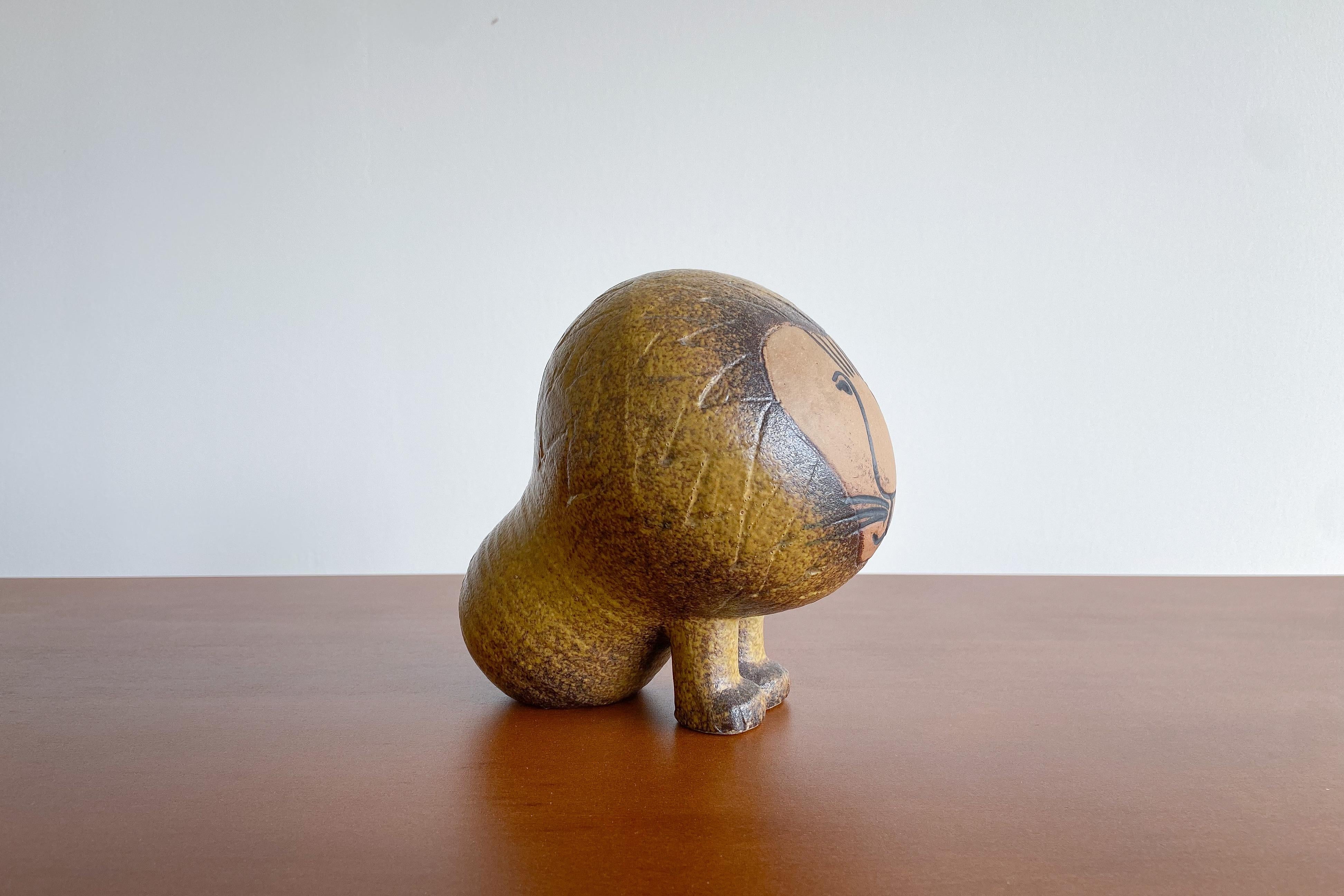 Lisa Larsen Ceramic Lion, Gustavsberg, 1960s For Sale at 1stDibs