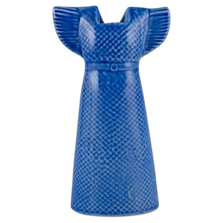 Lisa Larson '1931' for Gustavsberg. Blue Vase in the Shape of a Dress ...