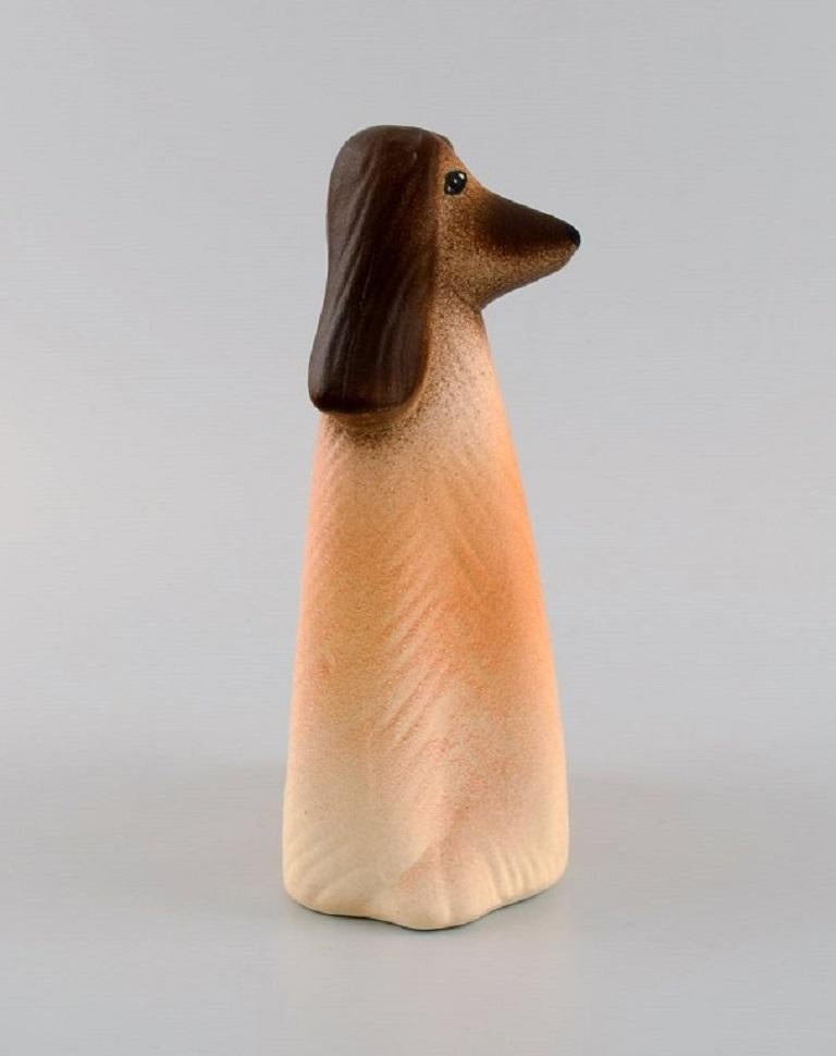 Lisa Larson for Gustavsberg. Afghan hound in glazed stoneware. 1980s ...