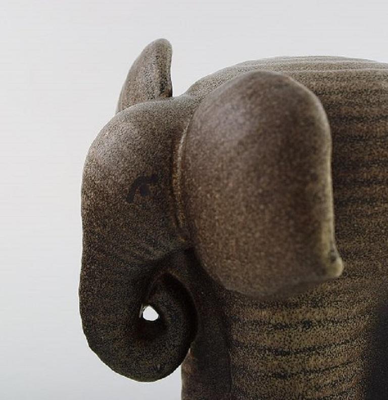 Lisa Larson for Gustavsberg, Rare Elephant in Glazed Stoneware, 1970s at 1stDibs