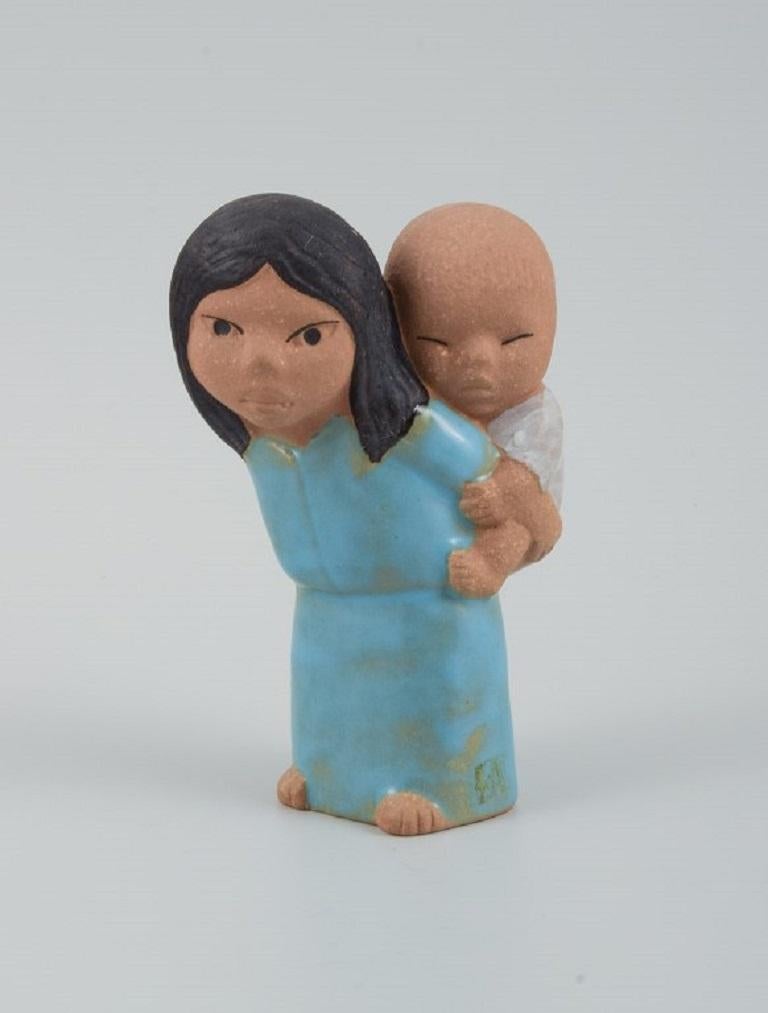 Lisa Larson for Gustavsberg, Stoneware Figure from "All the World's Children" For Sale at 1stDibs